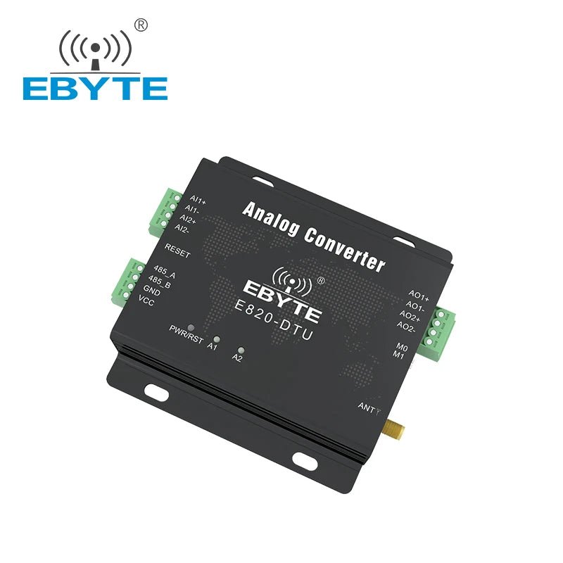 E820-DTU(2I2-433L)-V8 4-20 mA Wireless Transmitter to 433mhz Radio RTU Analog Data Acquisition ...