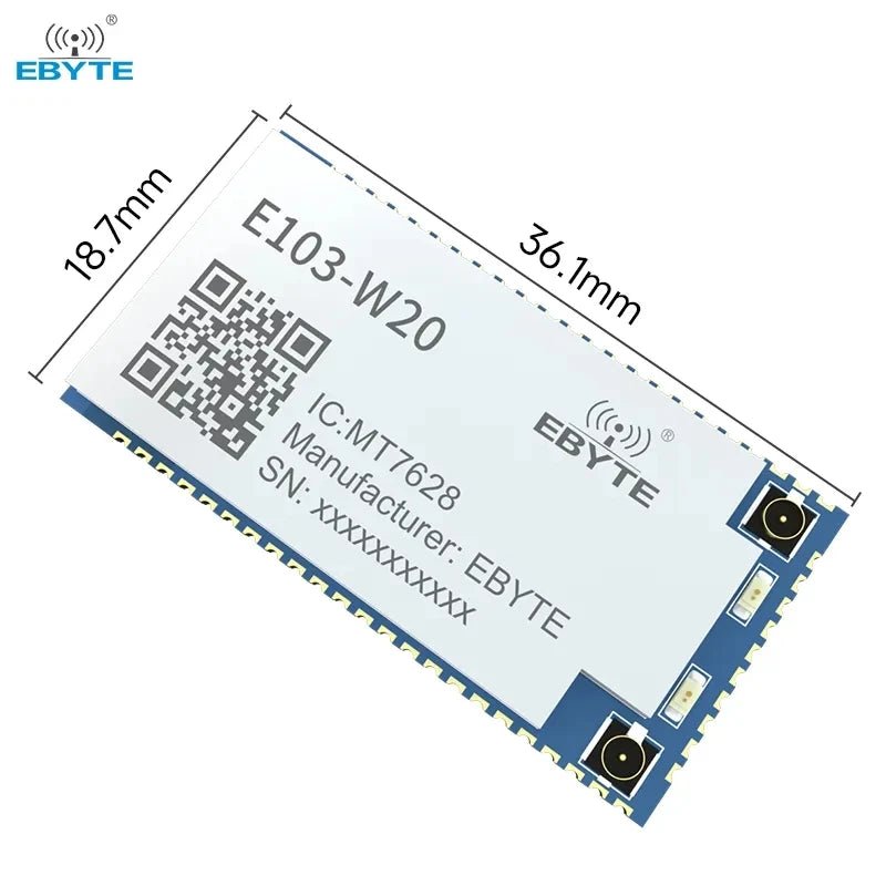 EBYTE E103-W20(7628) MT7628AN IEEE802.11b/g/n 24dBm Serial port to wifi low power consumption ...