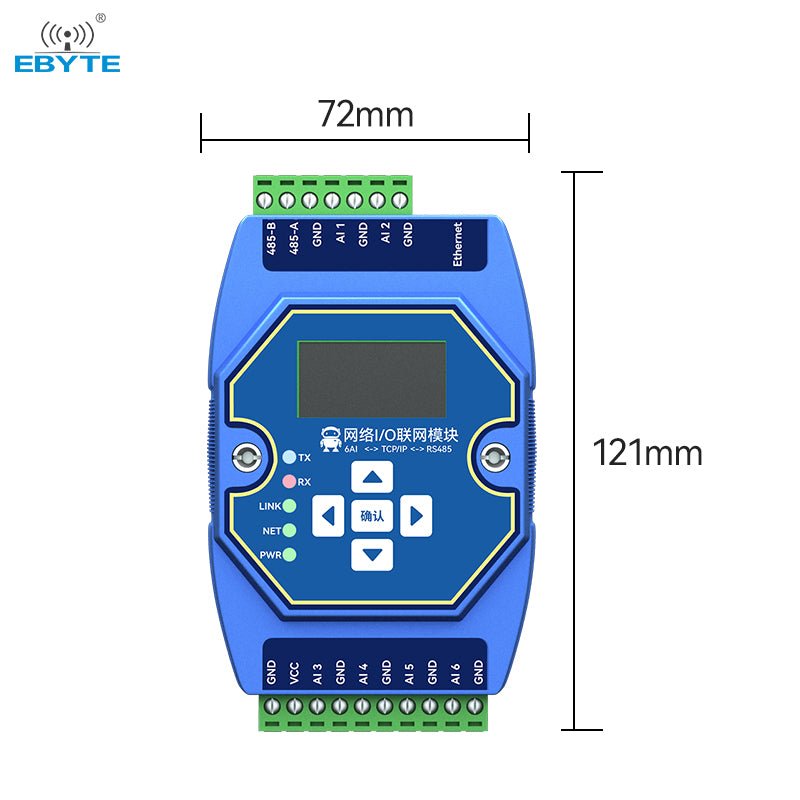 Ebyte ME31-XAXX0600 6AI Modbus gateway support network module RJ45 RS485 ethernet io module ...