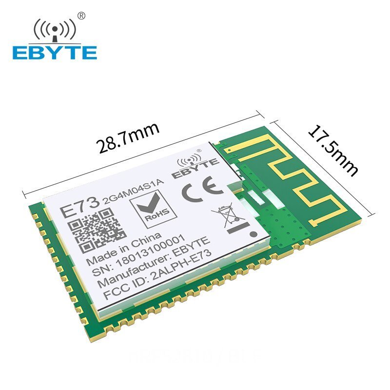 nRF52810 BLE 4.2 BLE5.0 2.4GHz Bluetooth Module Micro-size Wireless Transceiver Module EBYTE E73 ...