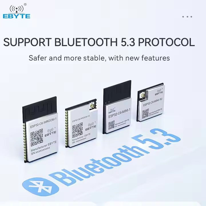 Ebyte Esp32 C6 Mini 1u Bluetooth Wifi Module 20dbm 180m Esp32 C6 Mqtt Iot Module Shop