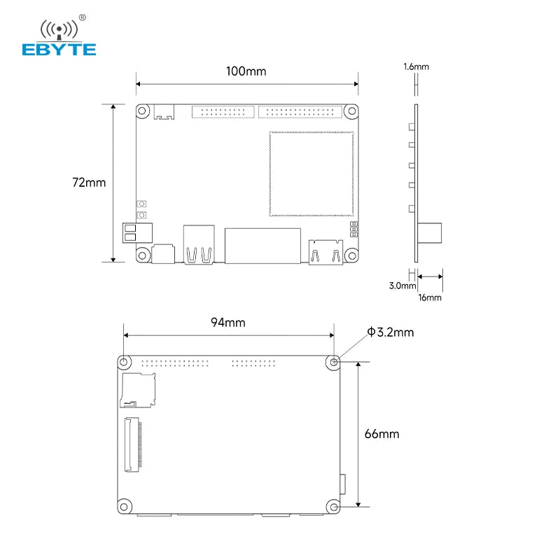 Ebyte ECB20-6Y28A5ME8G-I Industrial-Grade Single-Board Computer Classi ...