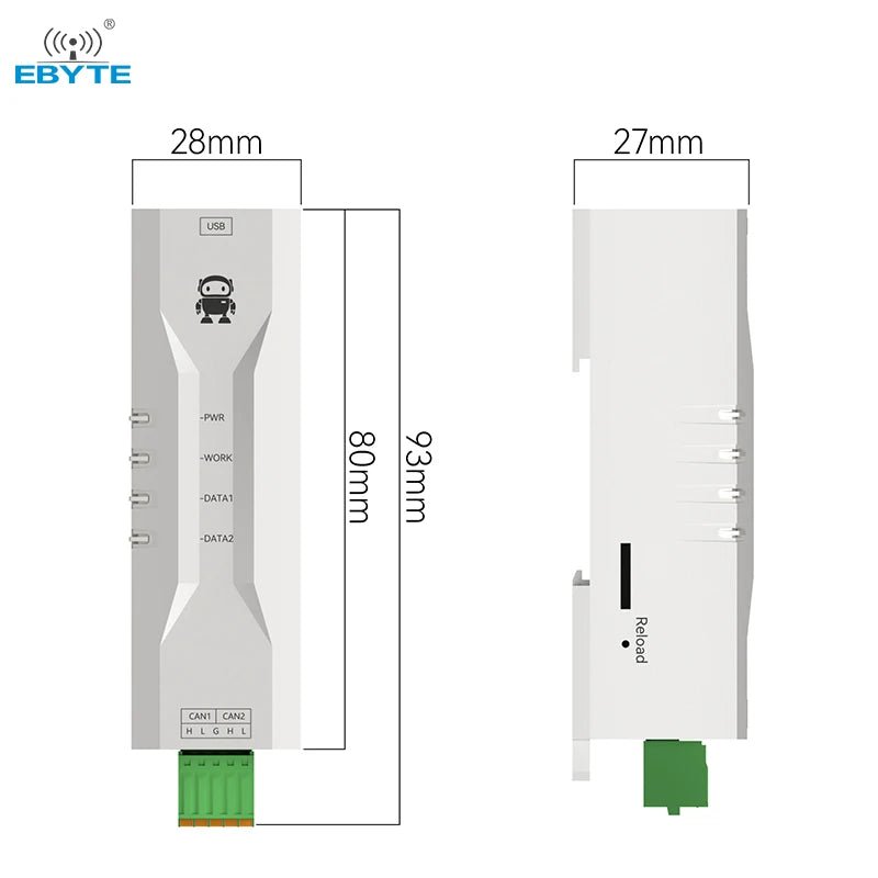 Ebyte ECAN-U01MS High Performance Dual-channel Isolated Anti ...