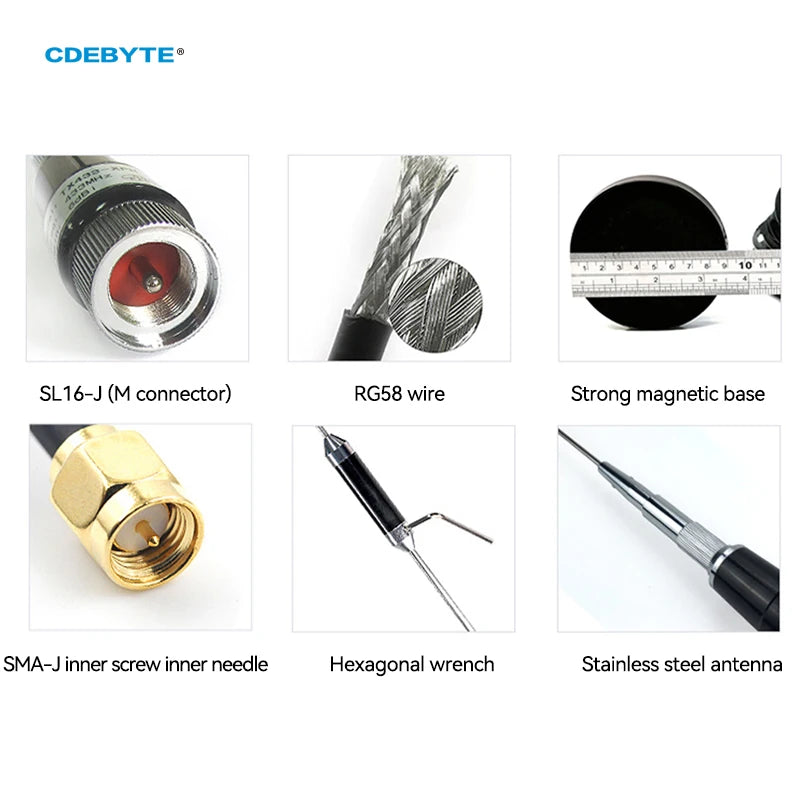 230MHz Rubber Antenna SMA-J Interface 4.0dBi TX230-BLG-85 – EBYTE