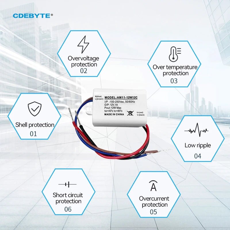Ebyte AM11-12W12C AC-DC Step-Down Power Supply Module OverVoltage ...
