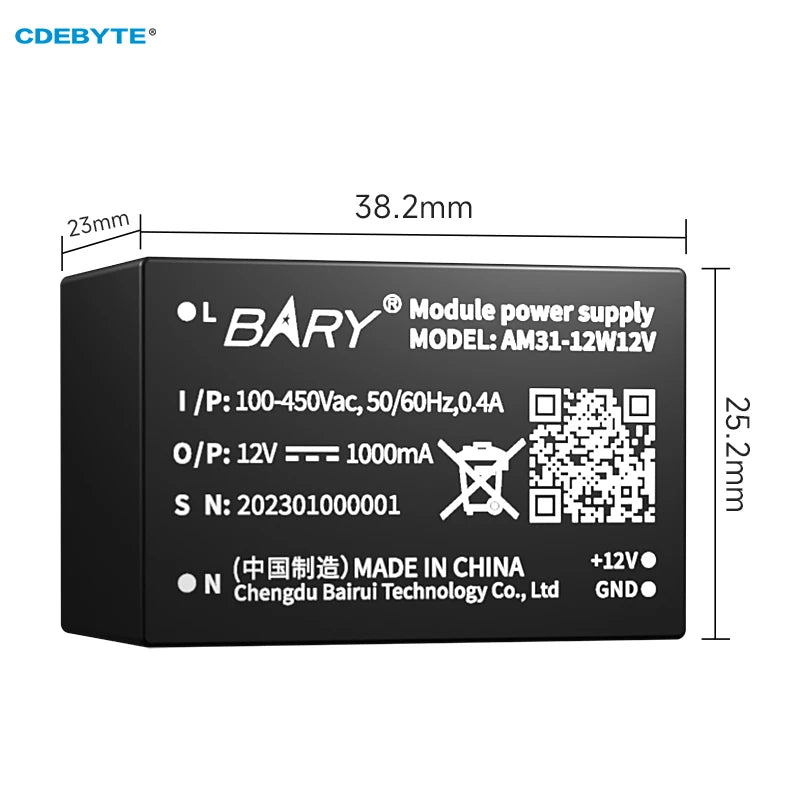 EBYTE AM31-12W12V AC-DC Buck Converter Power Supply Module Short ...