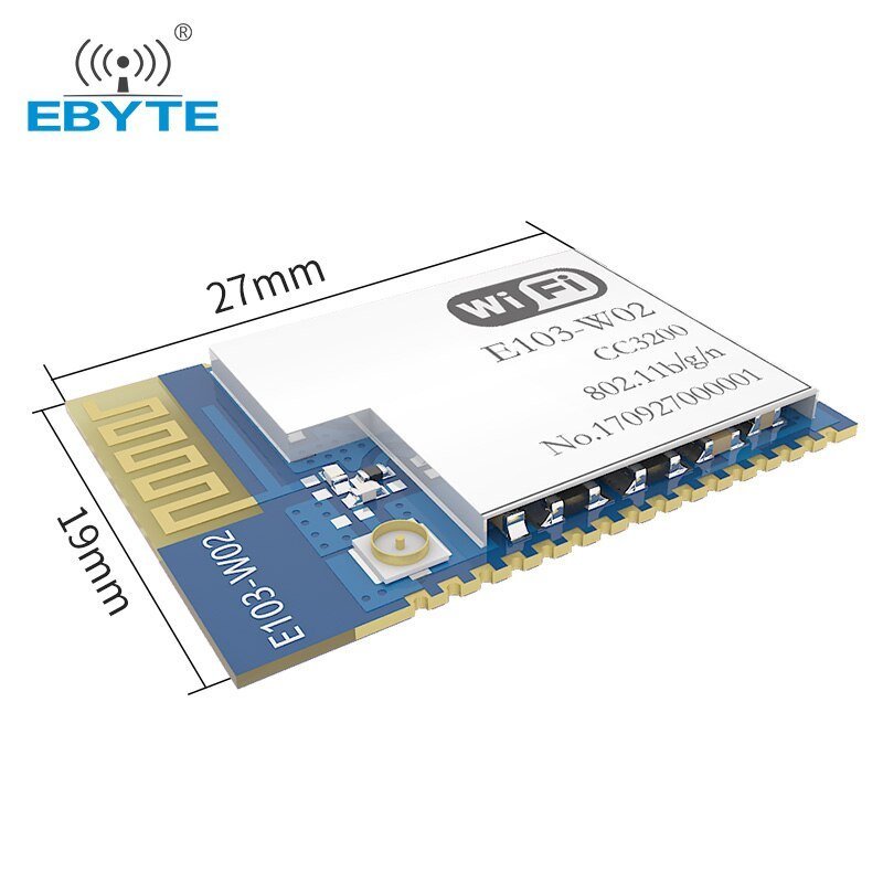 EBYTE E103-W02 TI CC3200 Wifi Wireless Module 2.4GHz 20dBm PCB Antenna ...